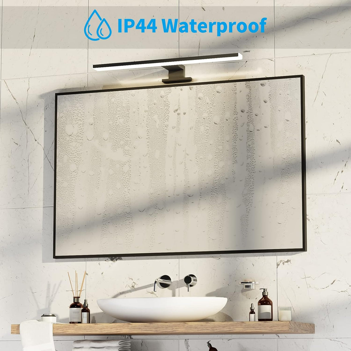 Aourow LED Bathroom Mirror Light, 5 W, 300 mm, 500 lm, Bathroom Mirror